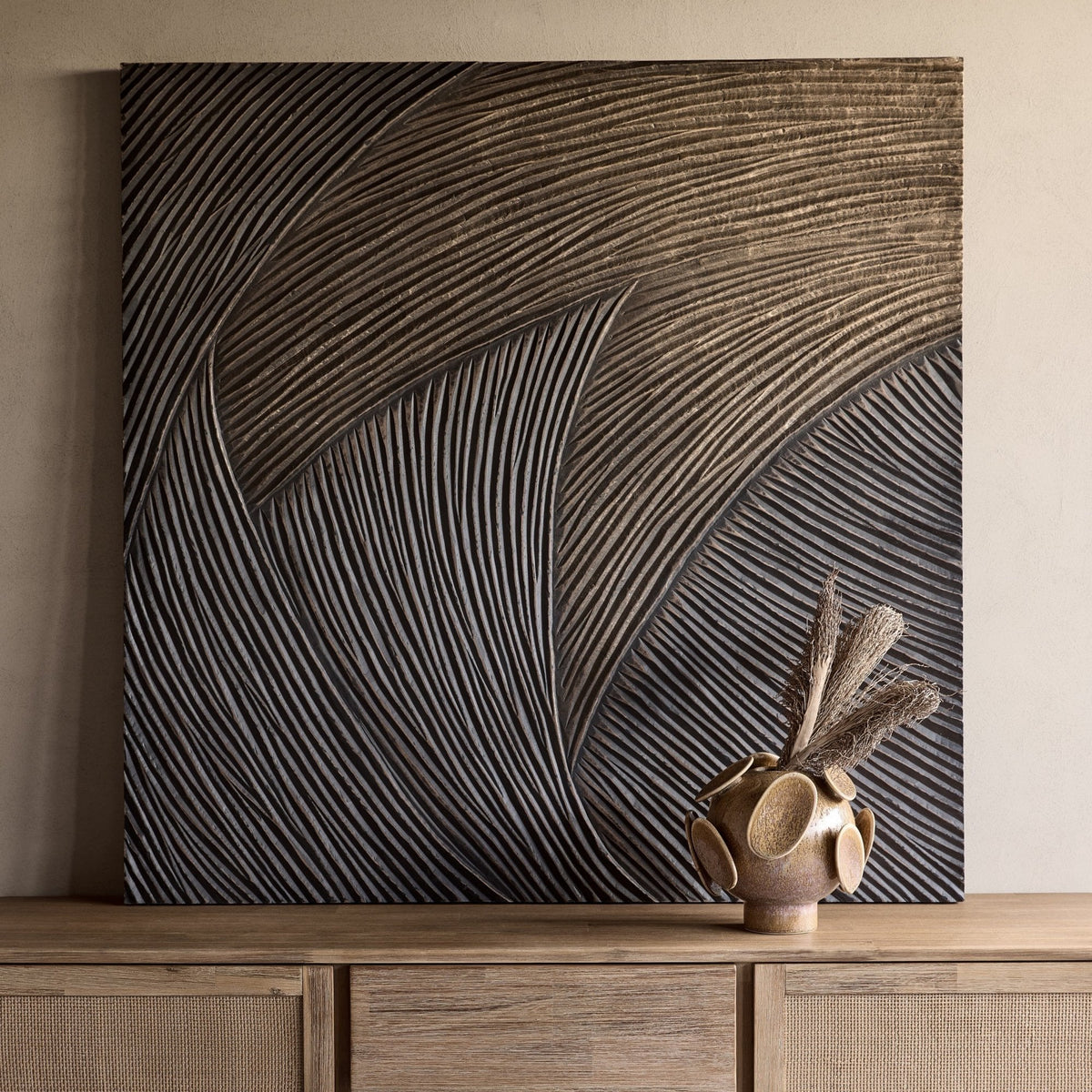 Golden Wave Geometric Wall Art – Cp Lighting