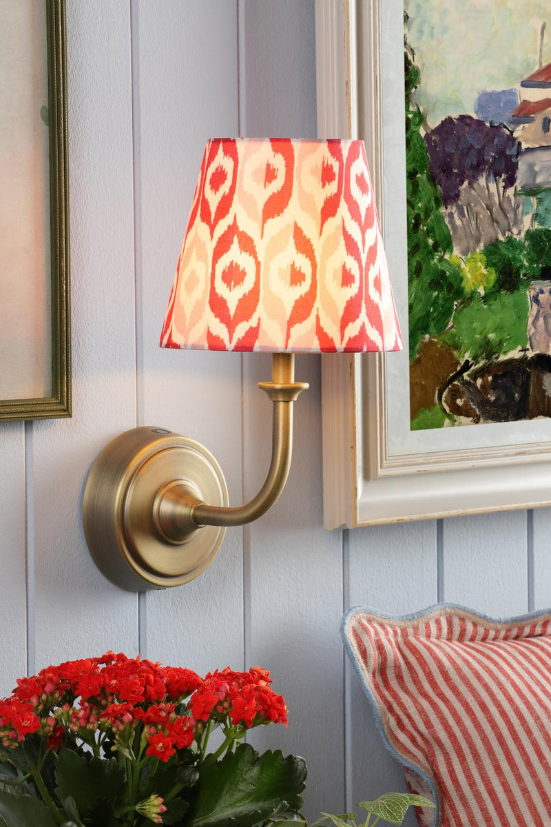 Apsley Antique Brass & Isla Ikat Rechargeable LED Wall Light – Cp ...