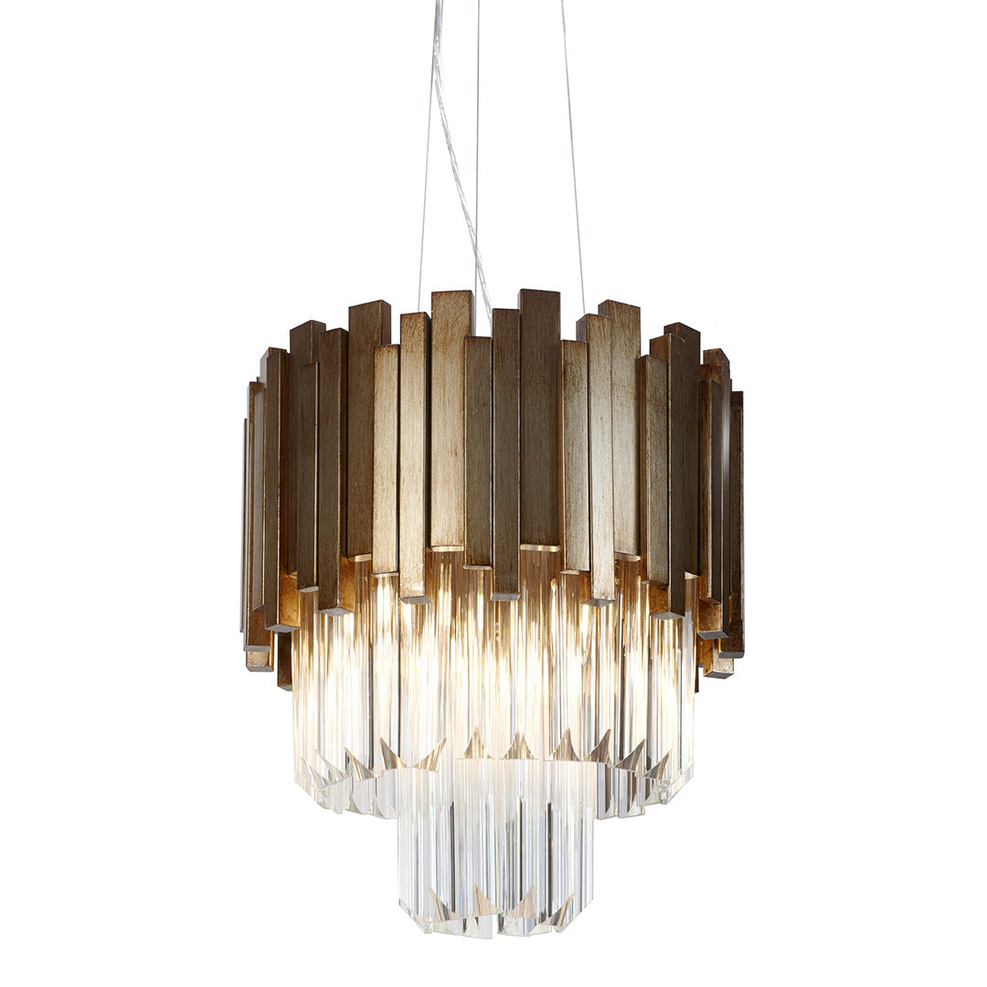Maive Antique Gold Pendant Light with Glass Light Shade - 40cm – Cp ...